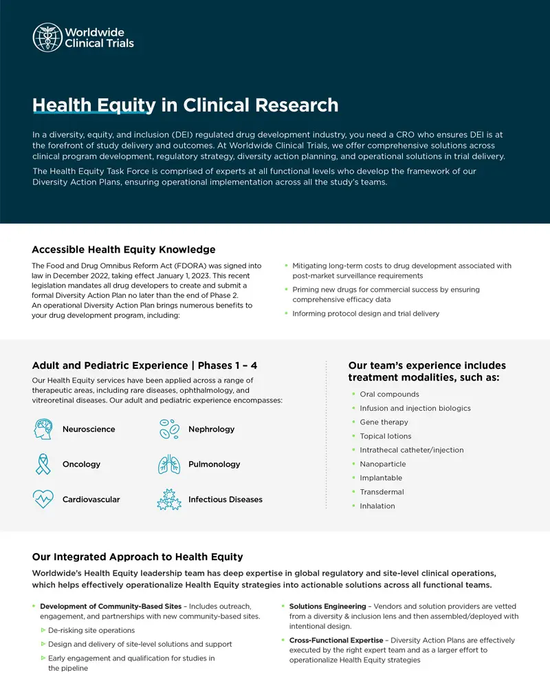 Fostering diversity, health equity, and inclusion in clinical trials