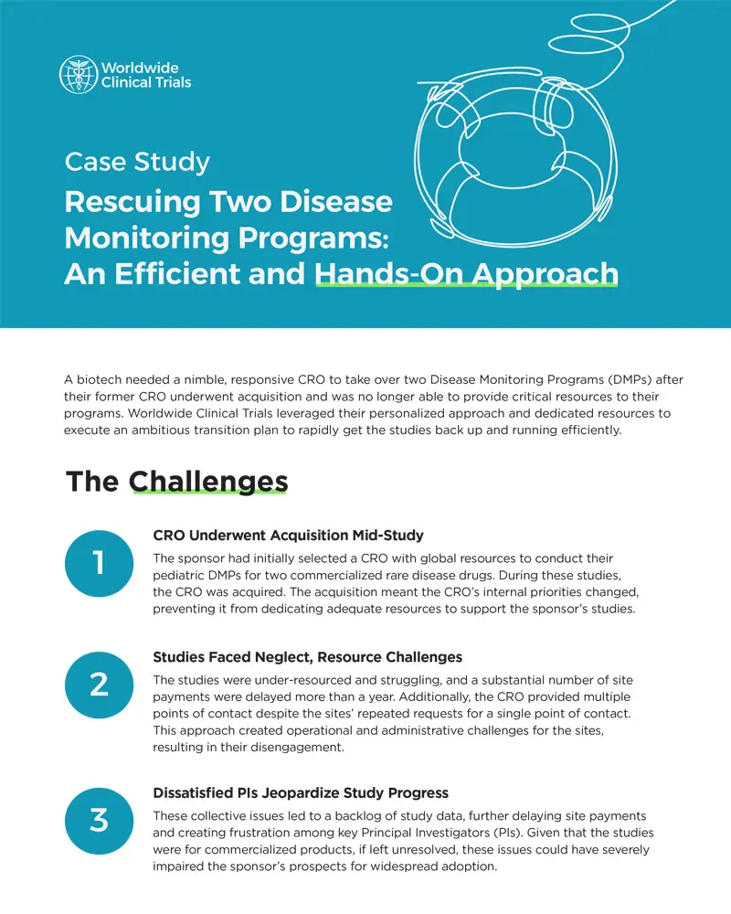 Rescuing Two Disease Monitoring Programs Case Study